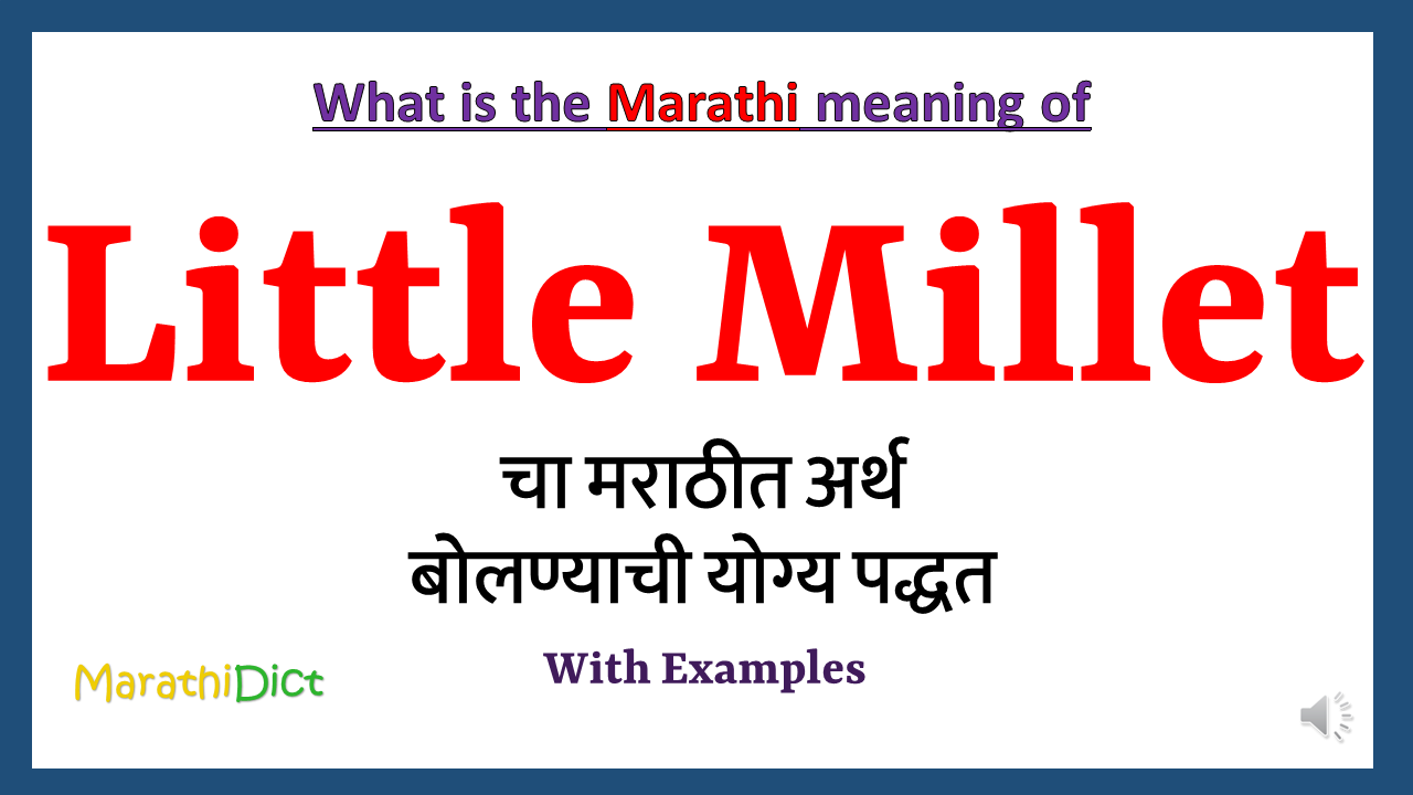 Little Millet Meaning In Marathi MarathiDict